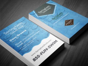 Custom Pool Company Business Card Design - Brochure Design and Printing ...