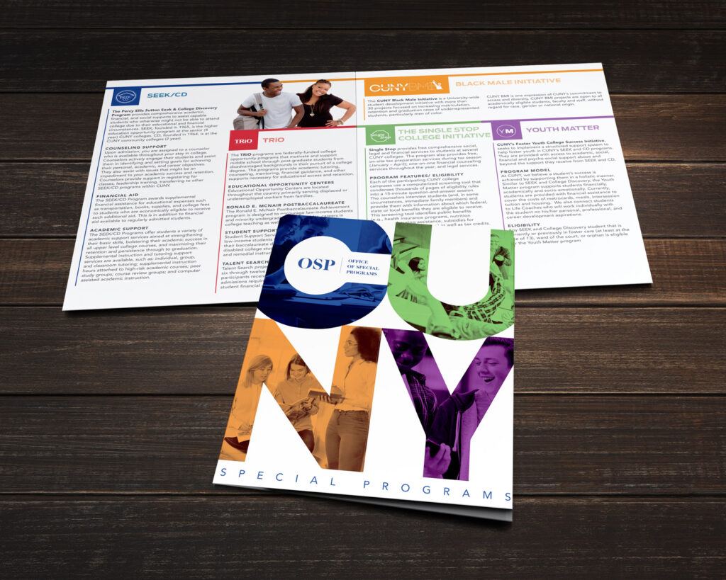 CUNY University 4 Page Program Brochure - Brochure Design and Printing ...
